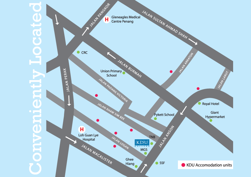 KDU accomodation-map Expert Advise & information on courses at Malaysia ...